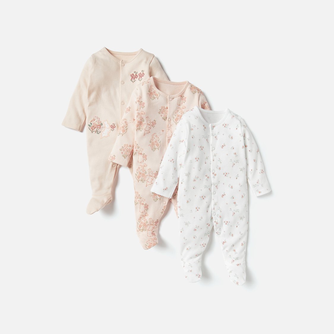 Buy Juniors Printed Closed Feet Sleepsuit - Set of 3 from Juniors at just INR 1199.0