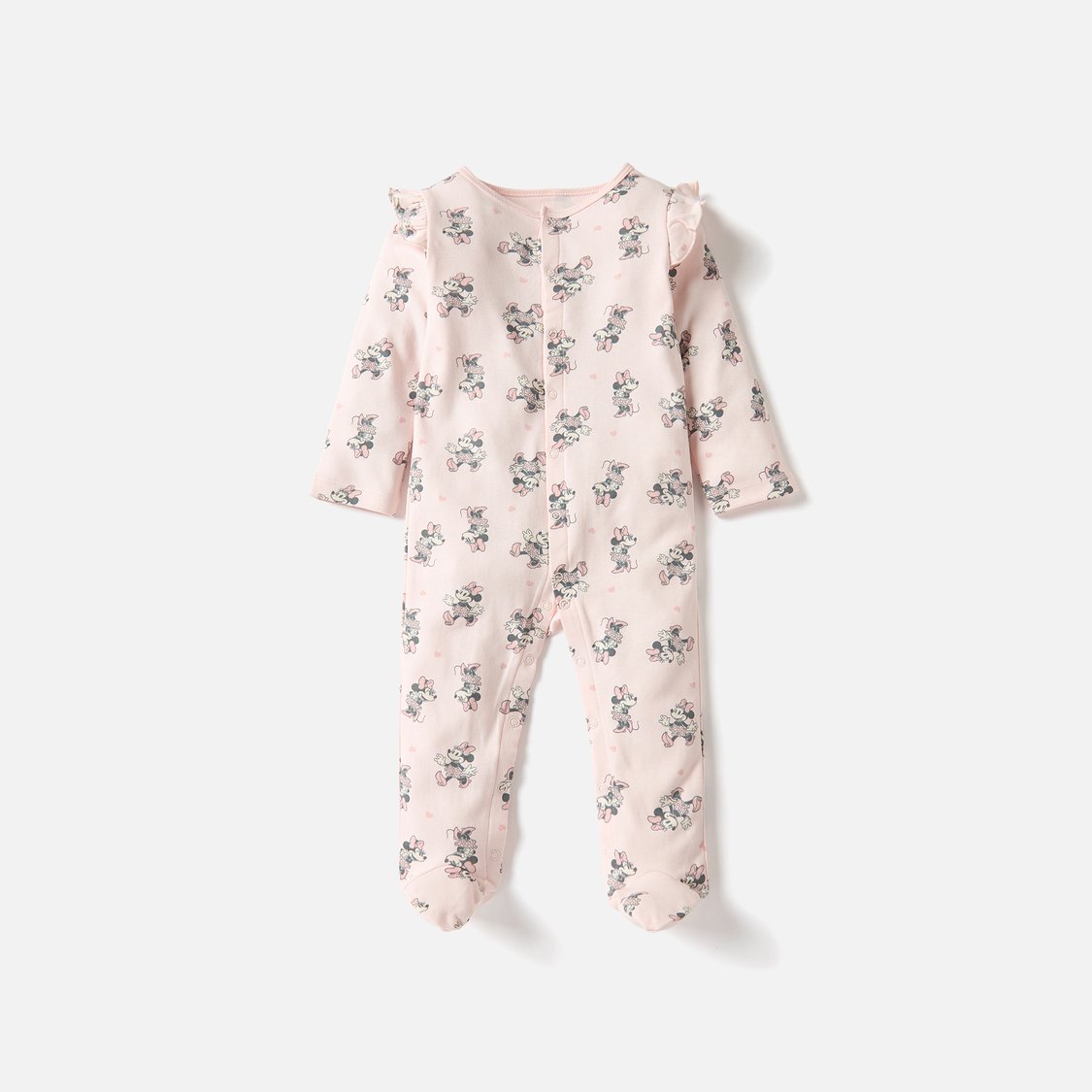 Buy Minnie Mouse Print Closed Feet Sleepsuit with Button Closure from Disney at just INR 699.0 ...
