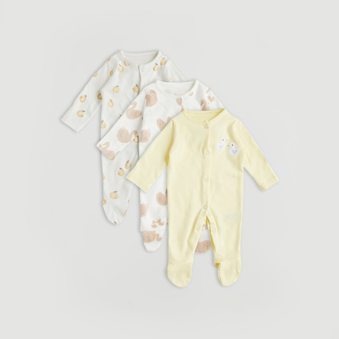 Buy Juniors Printed Closed Feet Sleepsuit with Long Sleeves - Set of 3 from Juniors at just INR ...