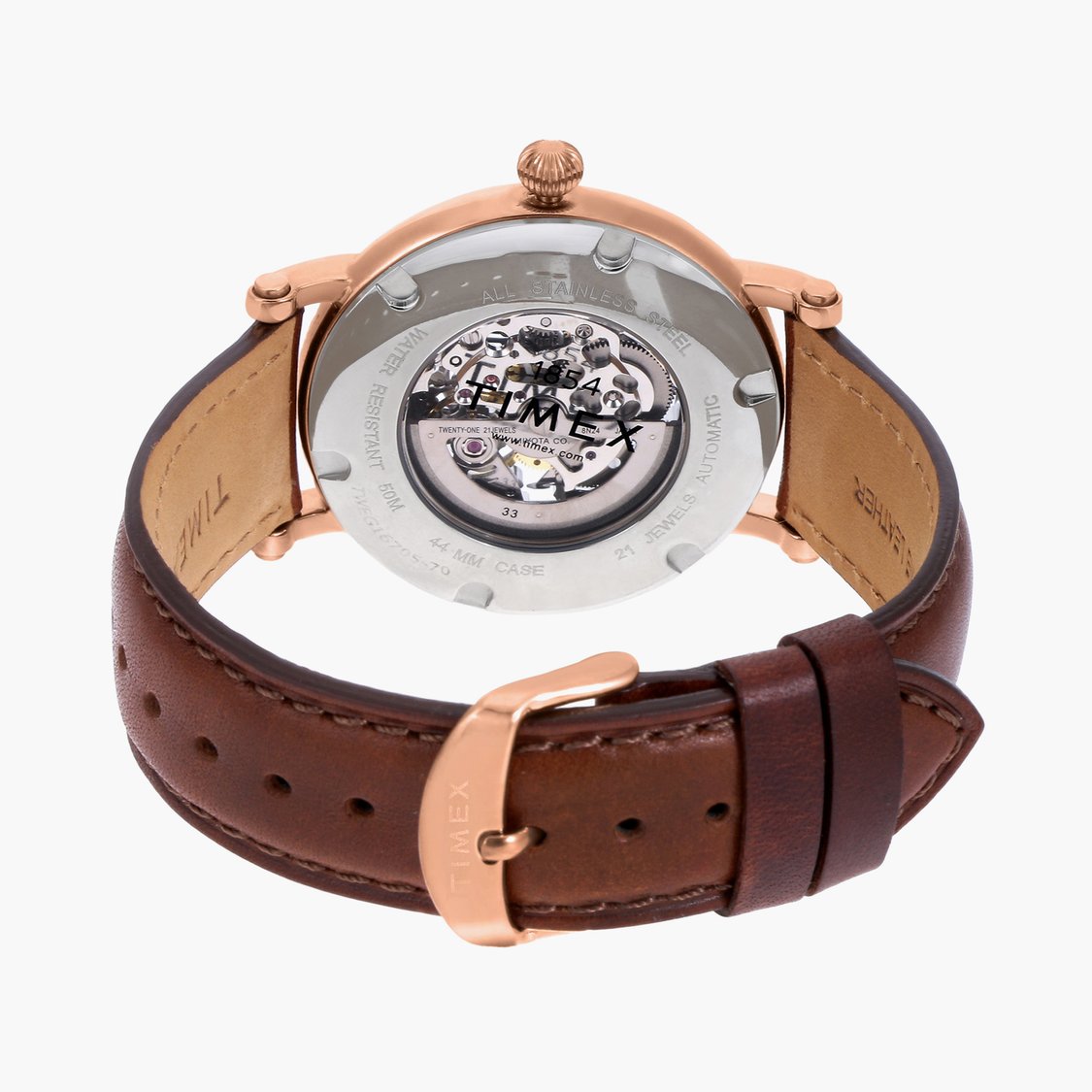 Buy TIMEX E Class Automatic Watch with Leather Strap - TWEG16705 from ...