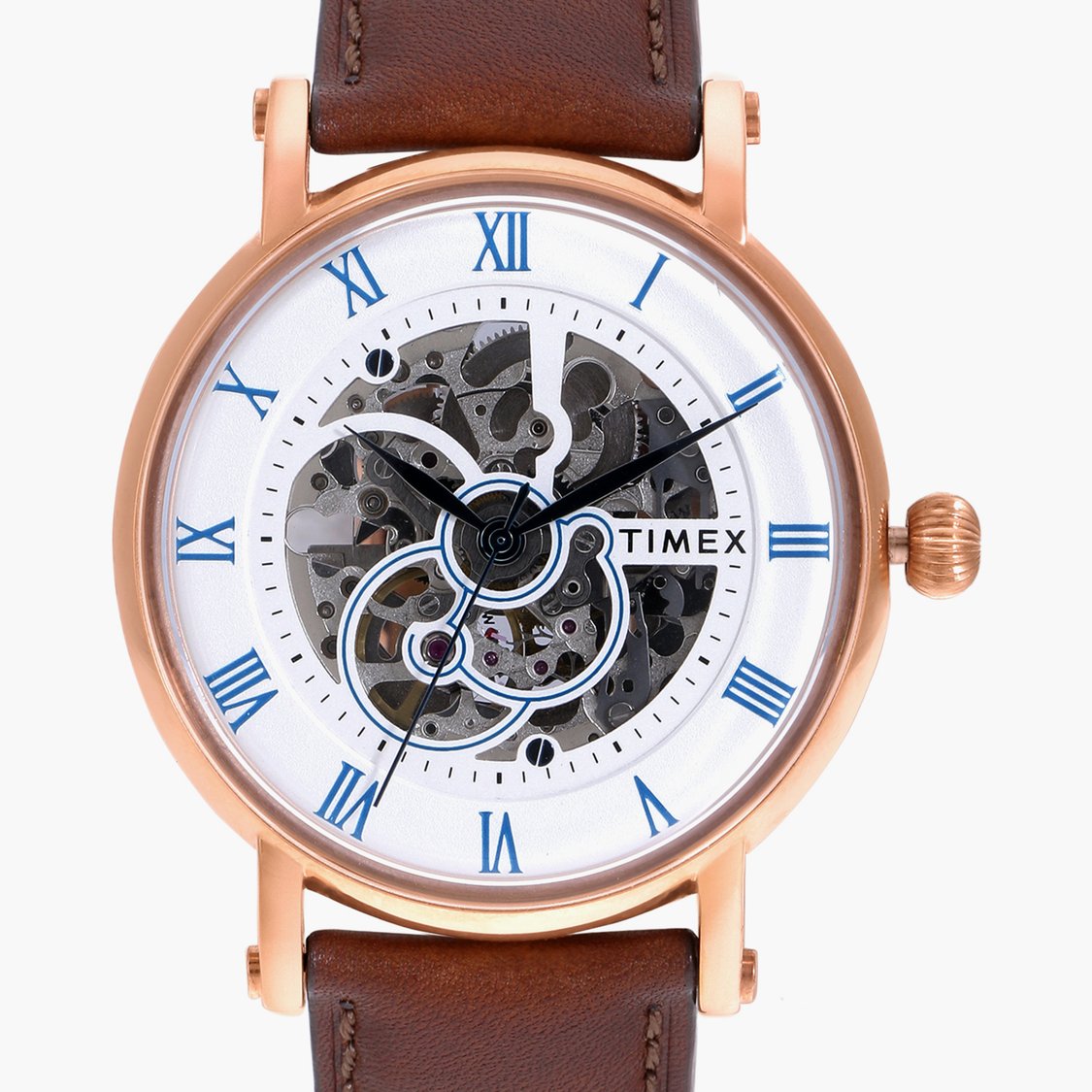 Buy TIMEX E Class Automatic Watch with Leather Strap - TWEG16705 from ...