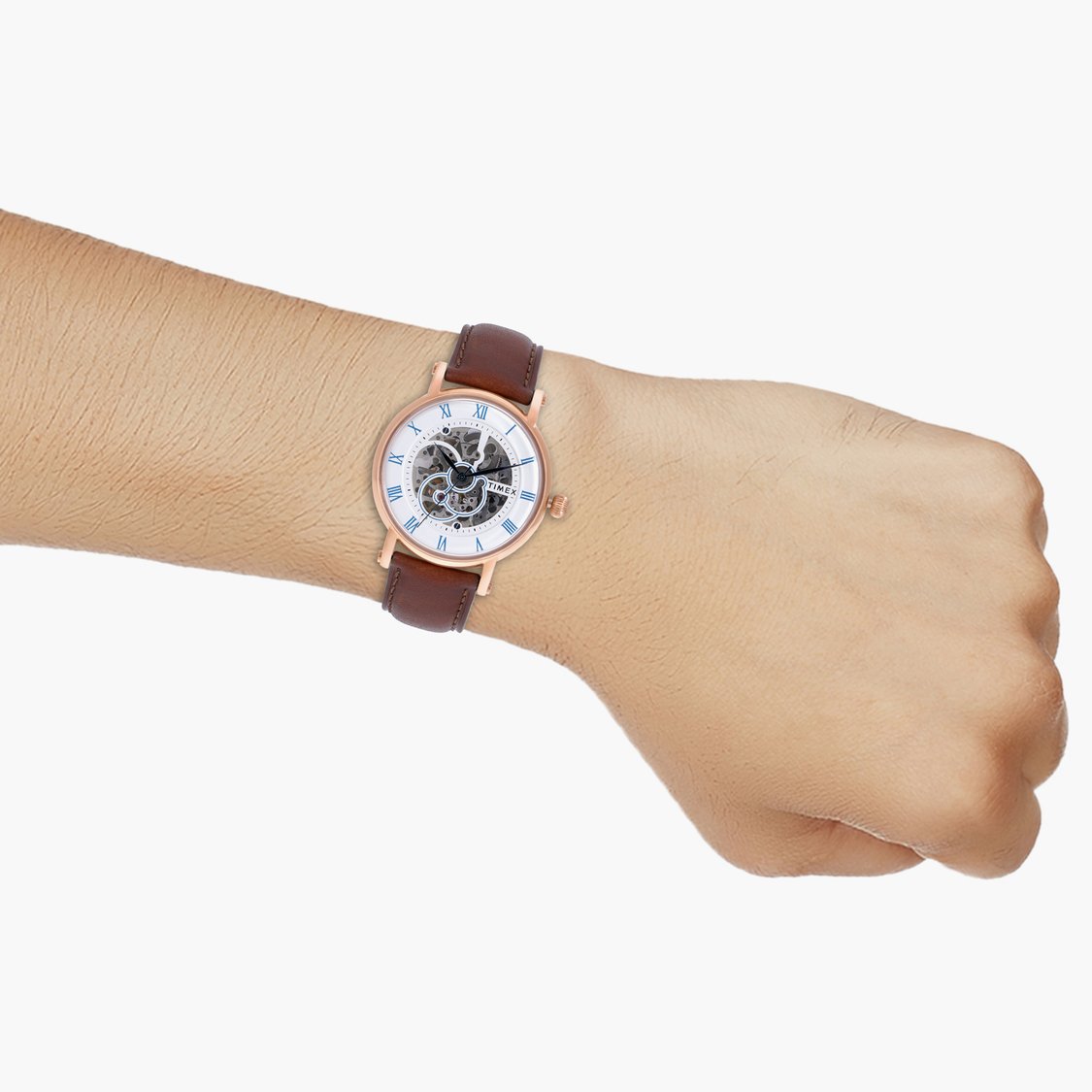 Buy TIMEX E Class Automatic Watch with Leather Strap - TWEG16705 from ...