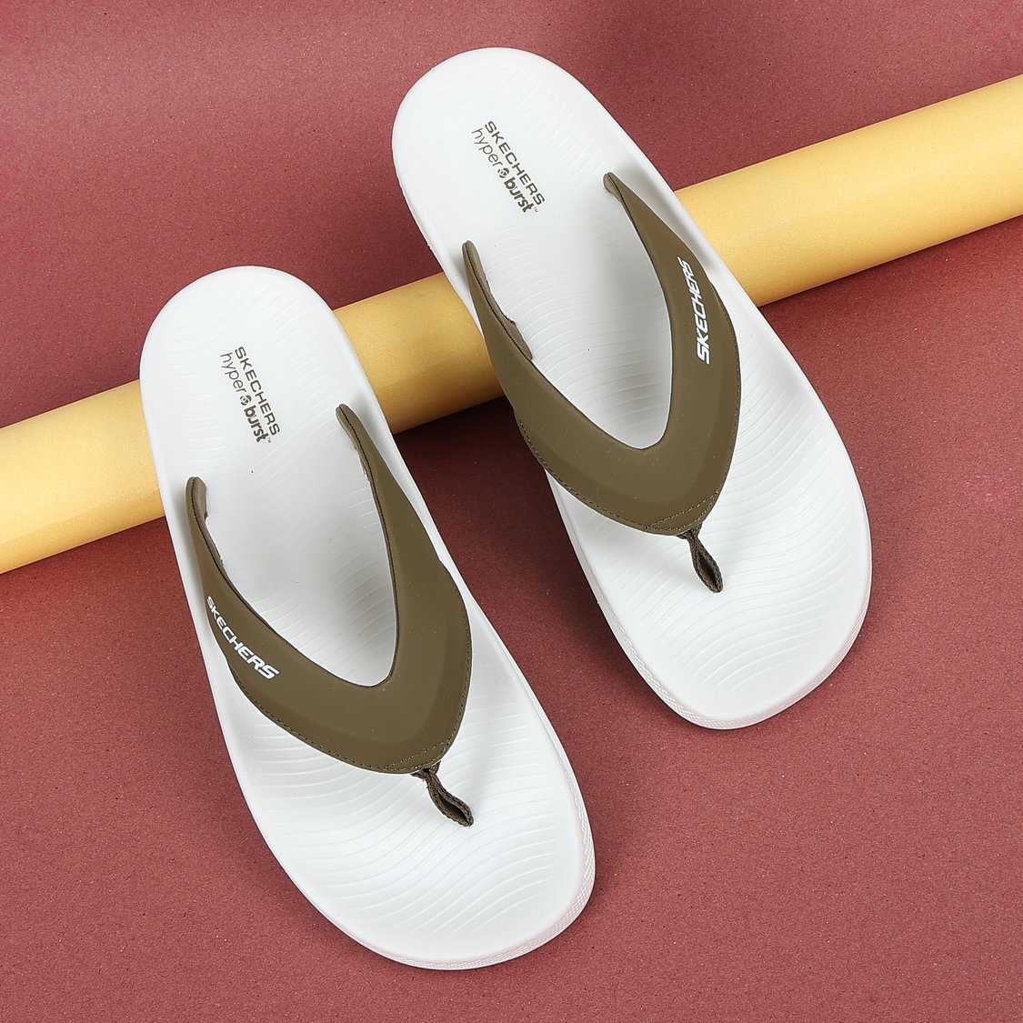 Buy SKECHERS Hyper Slide Textured Flip-Flops from Skechers at just INR ...