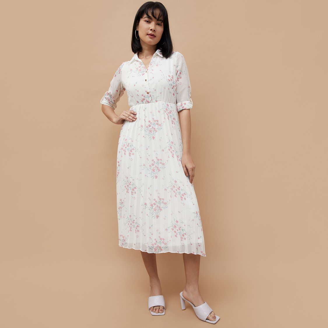 Buy CODE Floral Print Midi Dress from CODE at just INR 2199.0
