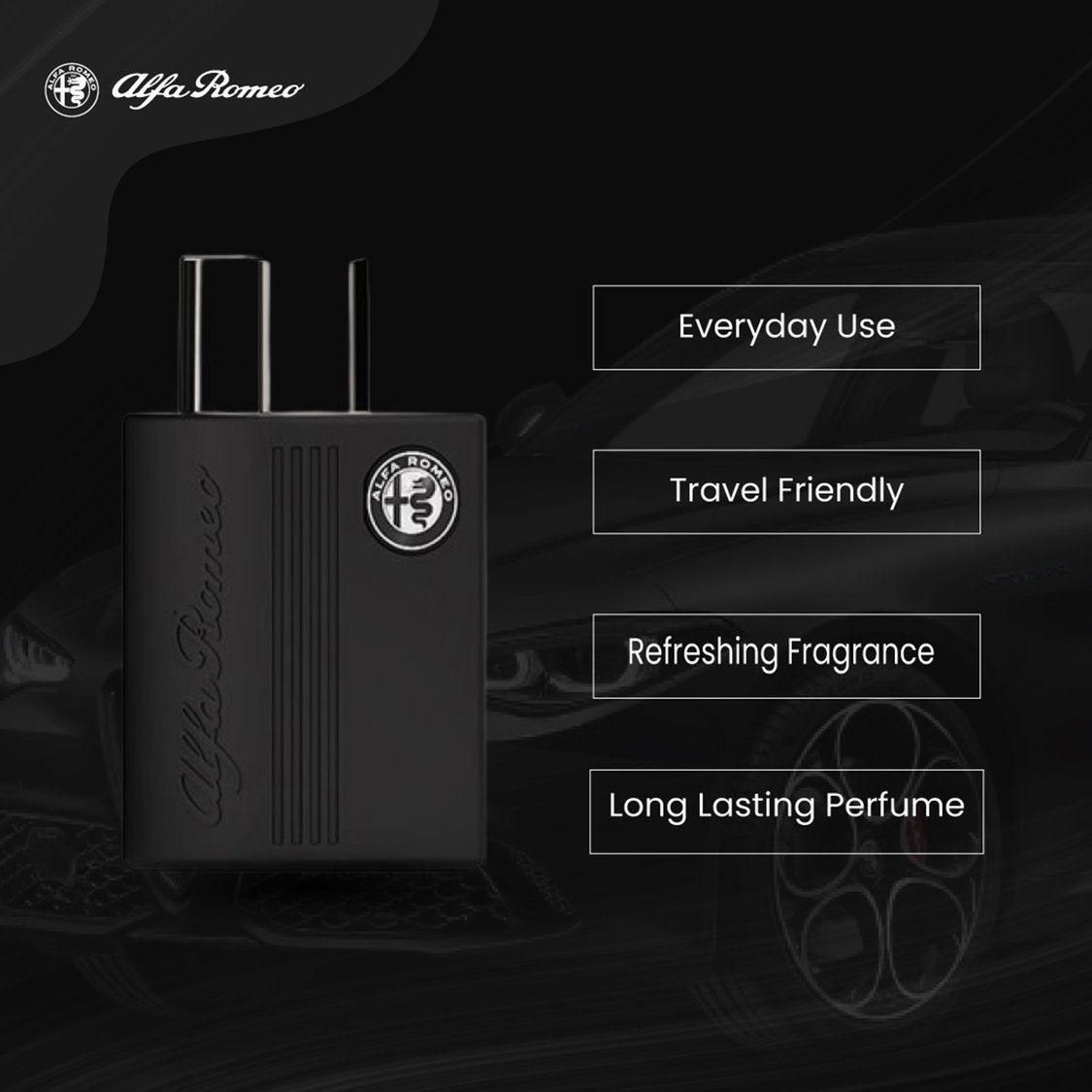 Buy ALFA ROMEO Black Eau de Toilette - 40ml from Alfa Romeo at just INR ...