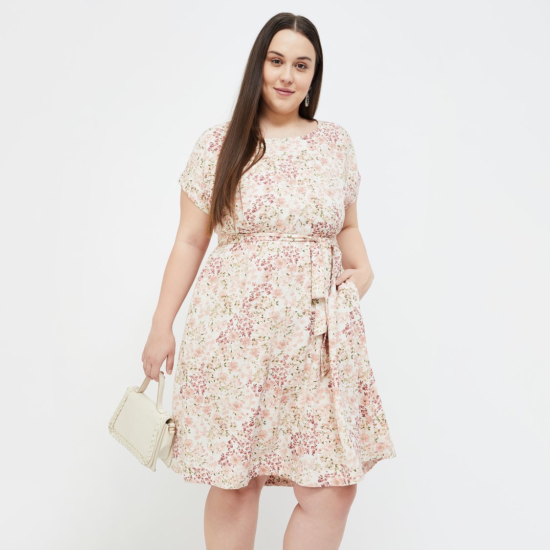 Buy NEXUS Women Floral Print Fit and Flare Dress from Nexus at just INR ...