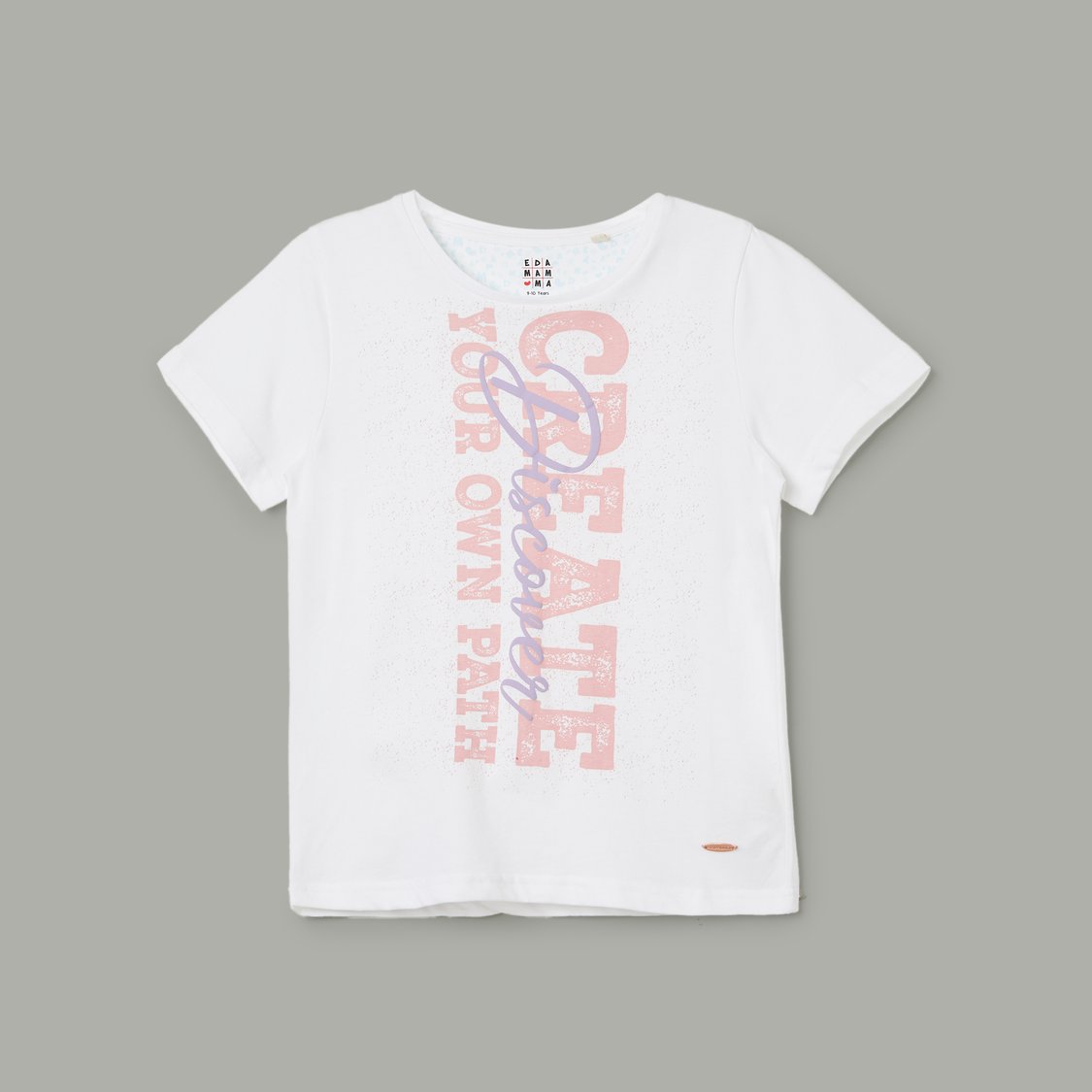 Buy ED-A-MAMMA Girls Typographic Printed T-shirt from Ed-A-Mamma at ...