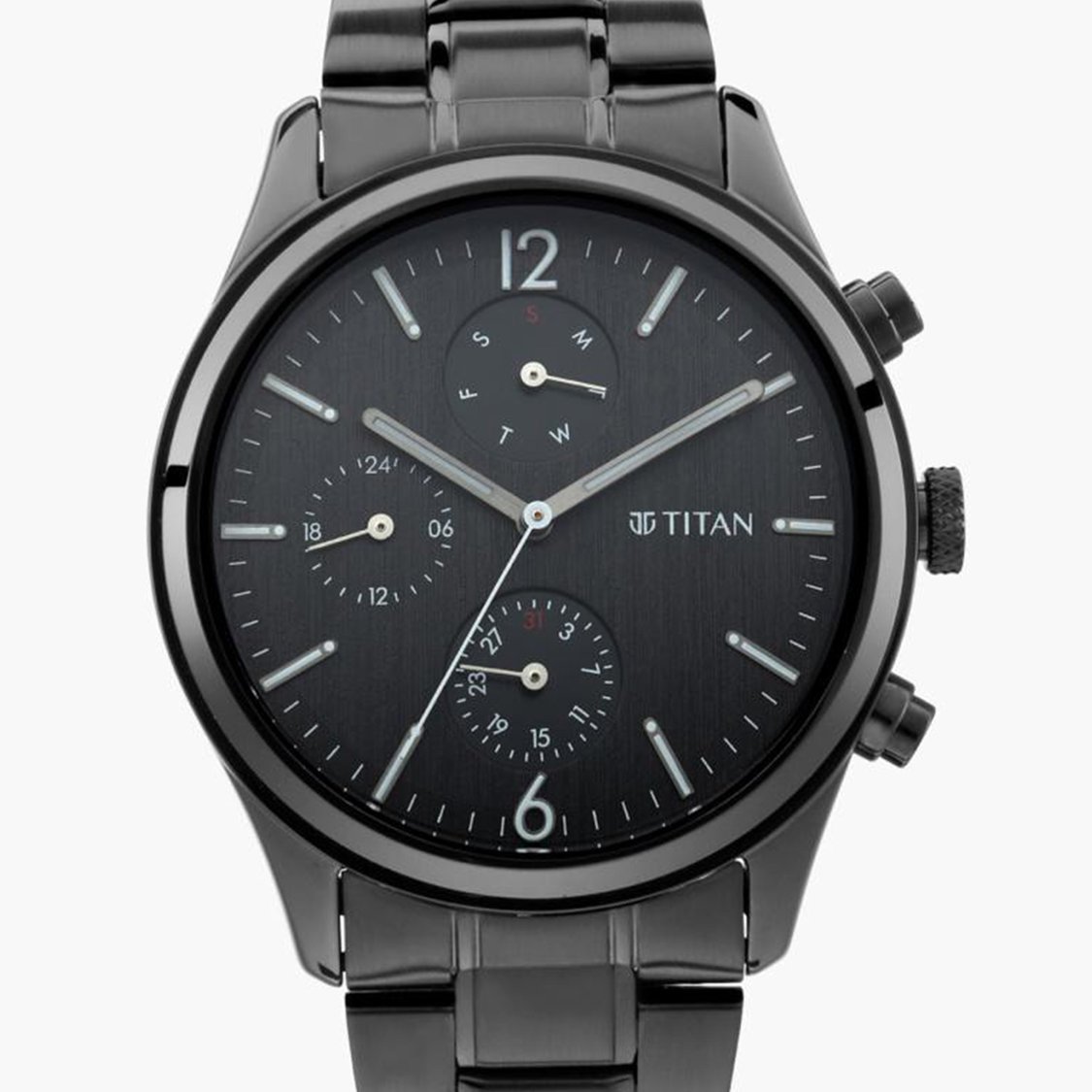 Buy TITAN Men Chronograph Watch with Stainless Steel Strap - NS1805NM02 ...