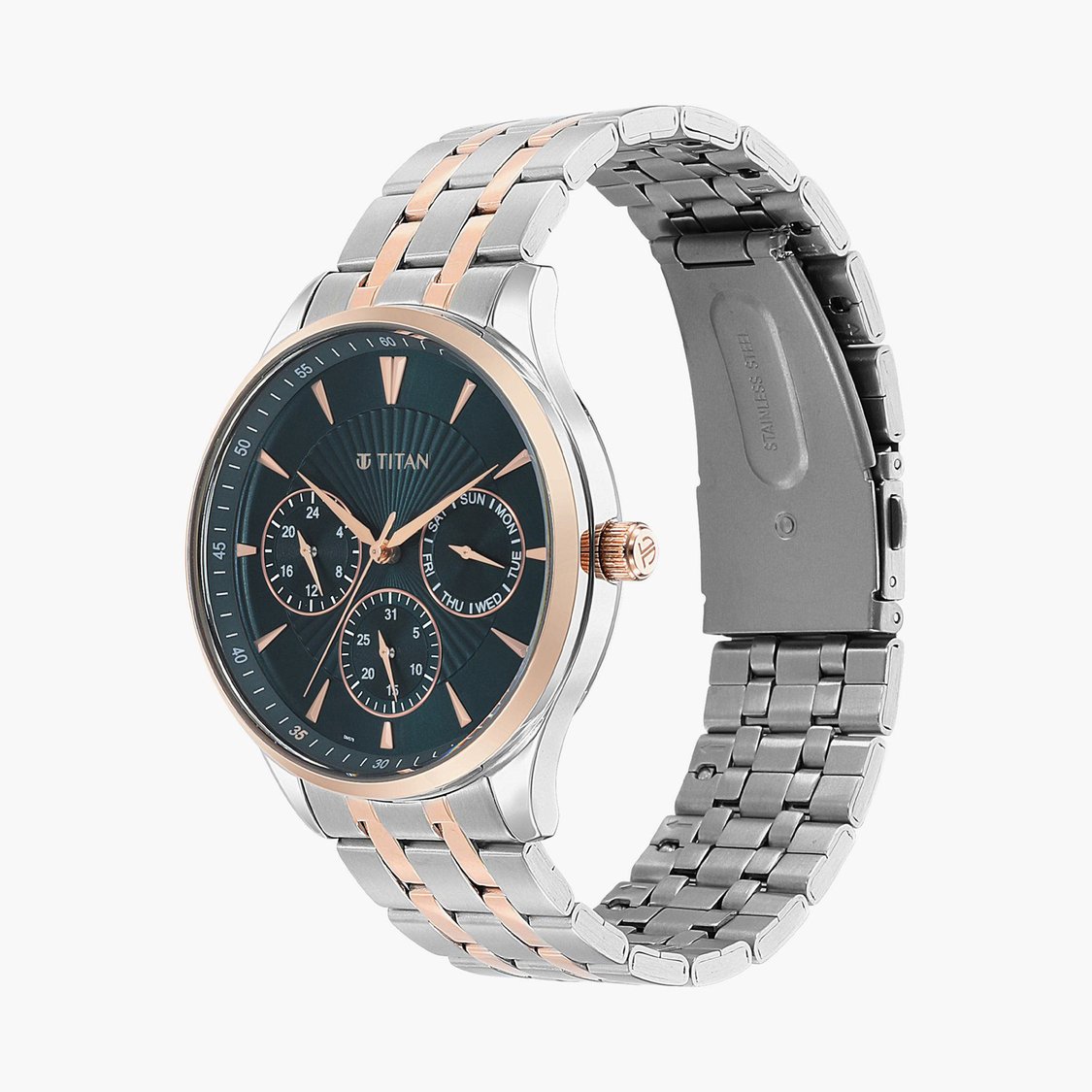 Buy TITAN Opulent Iii Men Chronograph Watch with Stainless Steel Strap ...