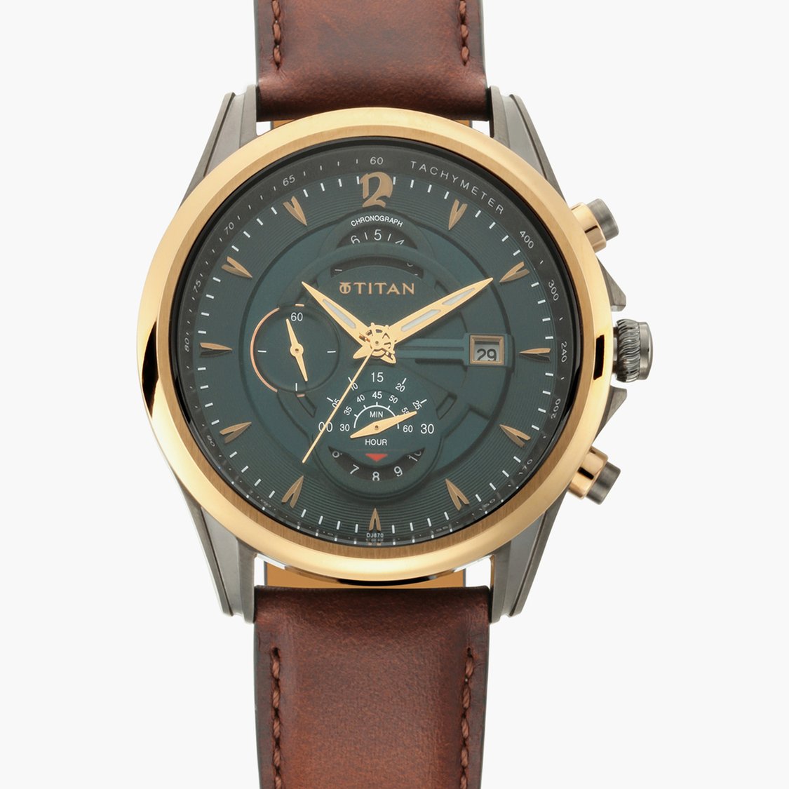 Buy TITAN Maritime Men Chronograph Leather Strap Watch - NS1830KL02 ...