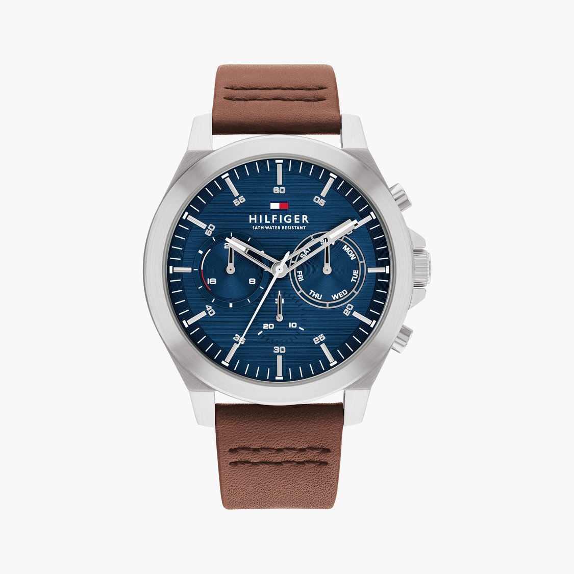 Buy TOMMY HILFIGER Men Leather Strap Multifuction Watch - TH1710633 ...