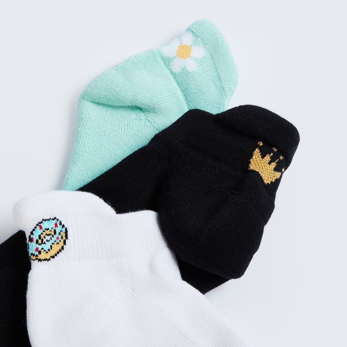 Buy FAME FOREVER Girls Knitted Ankle-Length Socks - Pack of 3 from Fame Forever at just INR 299.0