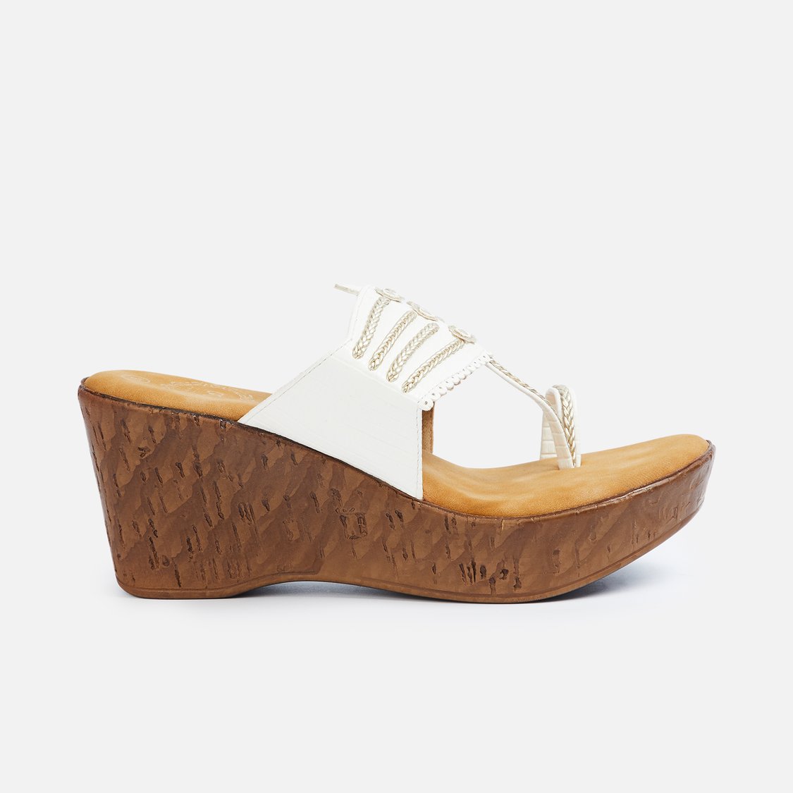 Buy MELANGE Women Embellished Toe-Ring Wedges from Melange at just INR ...