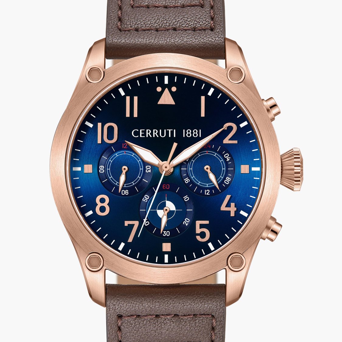 Buy CERRUTI 1881 Men Leather Strap Multifunction Watch - CECIWGF0042501 ...