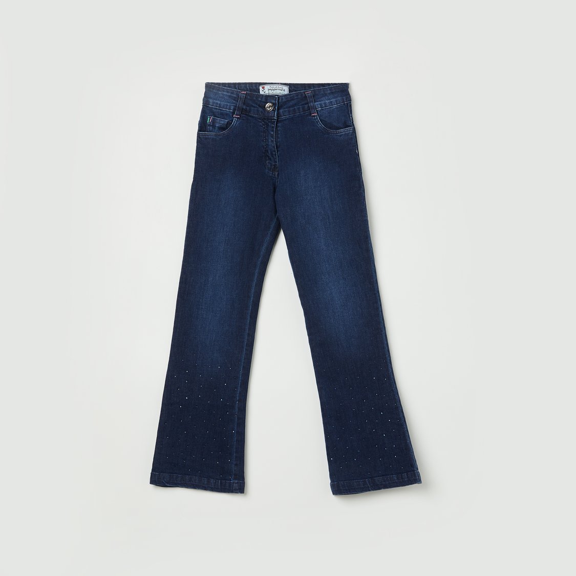 Buy PEPPERMINT Girls Foil Print Bootcut Jeans from Peppermint at just ...