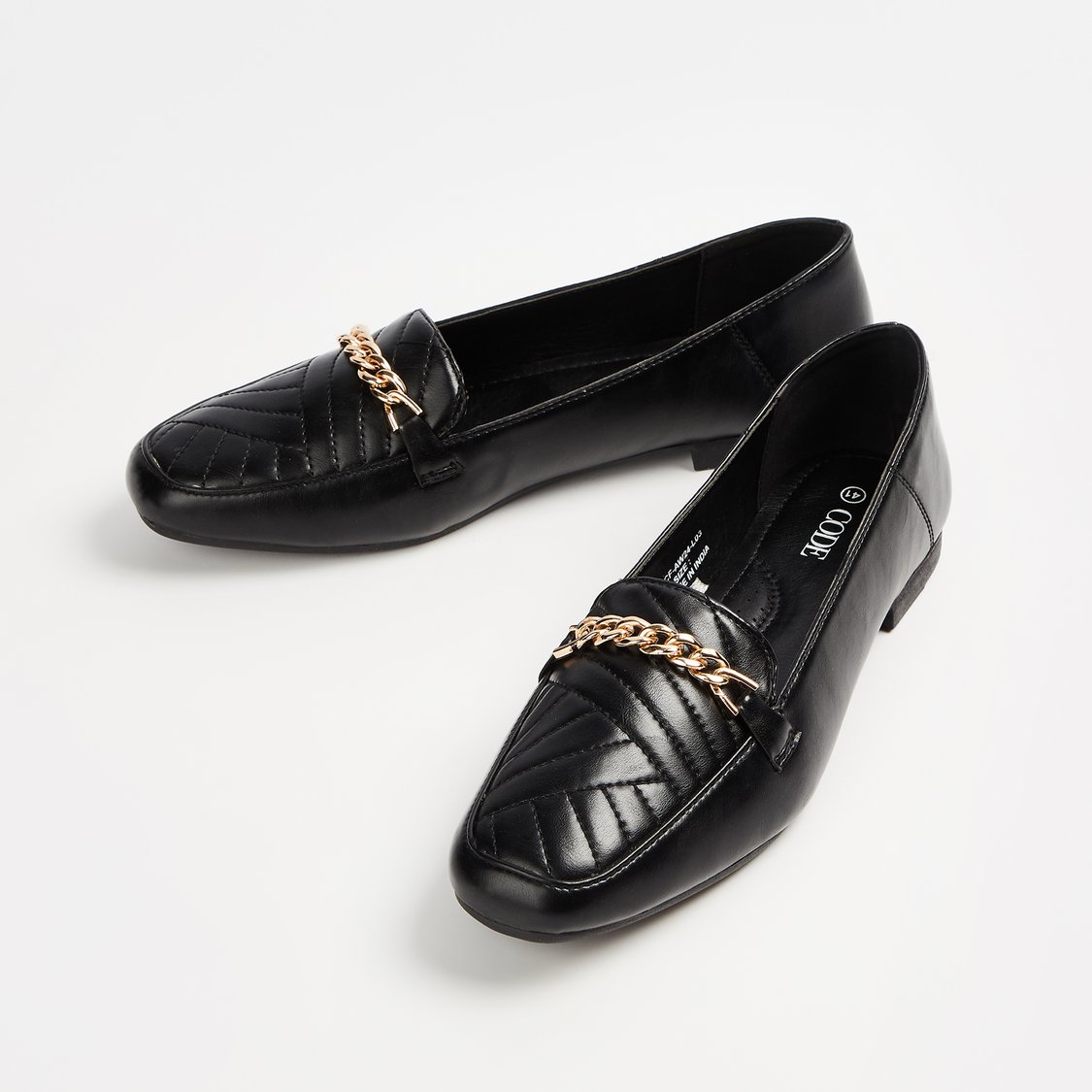Buy CODE Chain-Detail Penny Loafers from CODE at just INR 1299.0