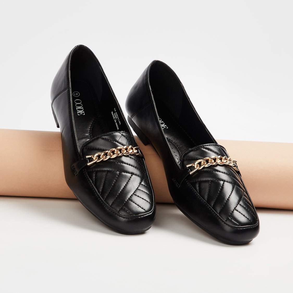 Buy CODE Chain-Detail Penny Loafers from CODE at just INR 1299.0