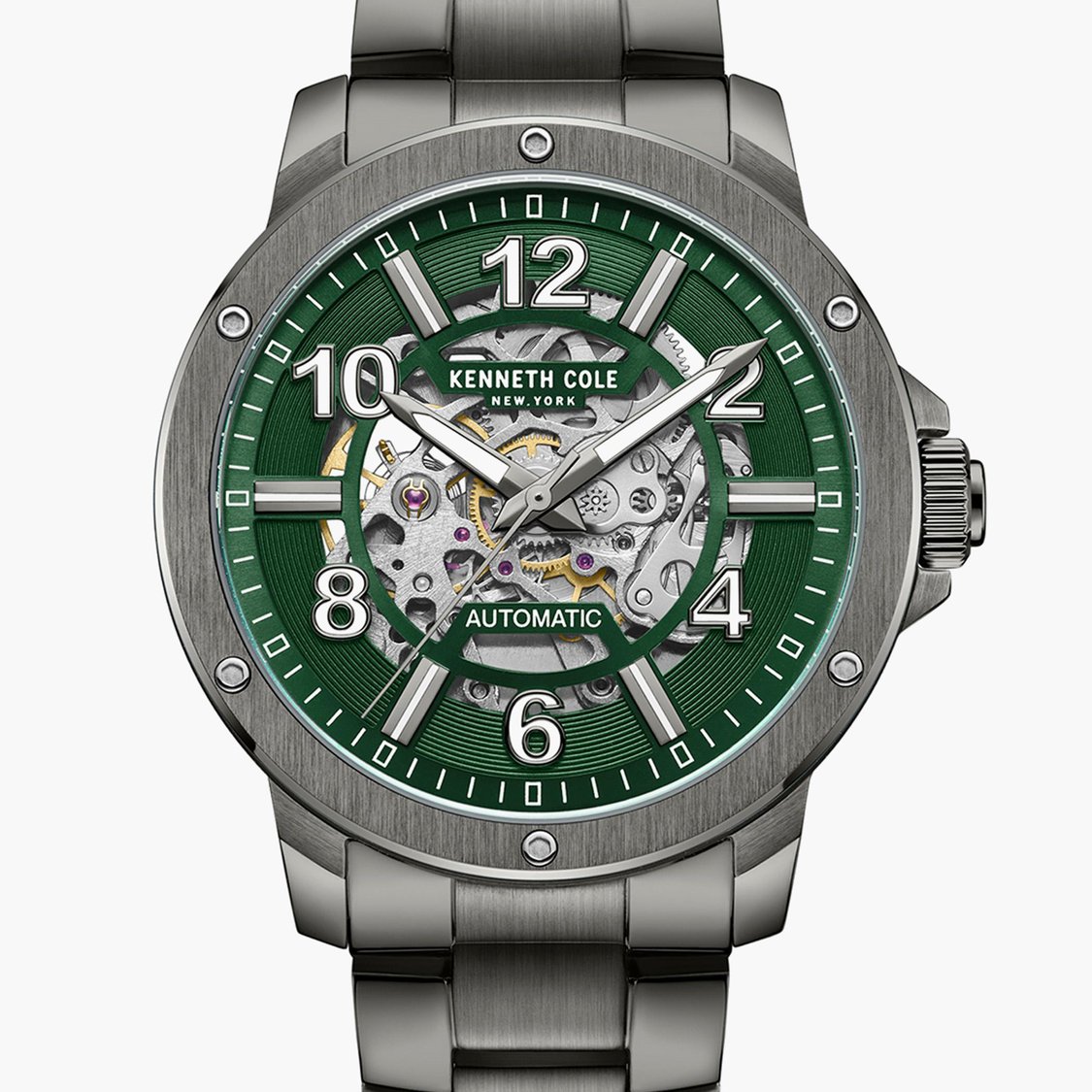 Buy KENNETH COLE Men Skeleton Automatic Watch with Metal Strap ...