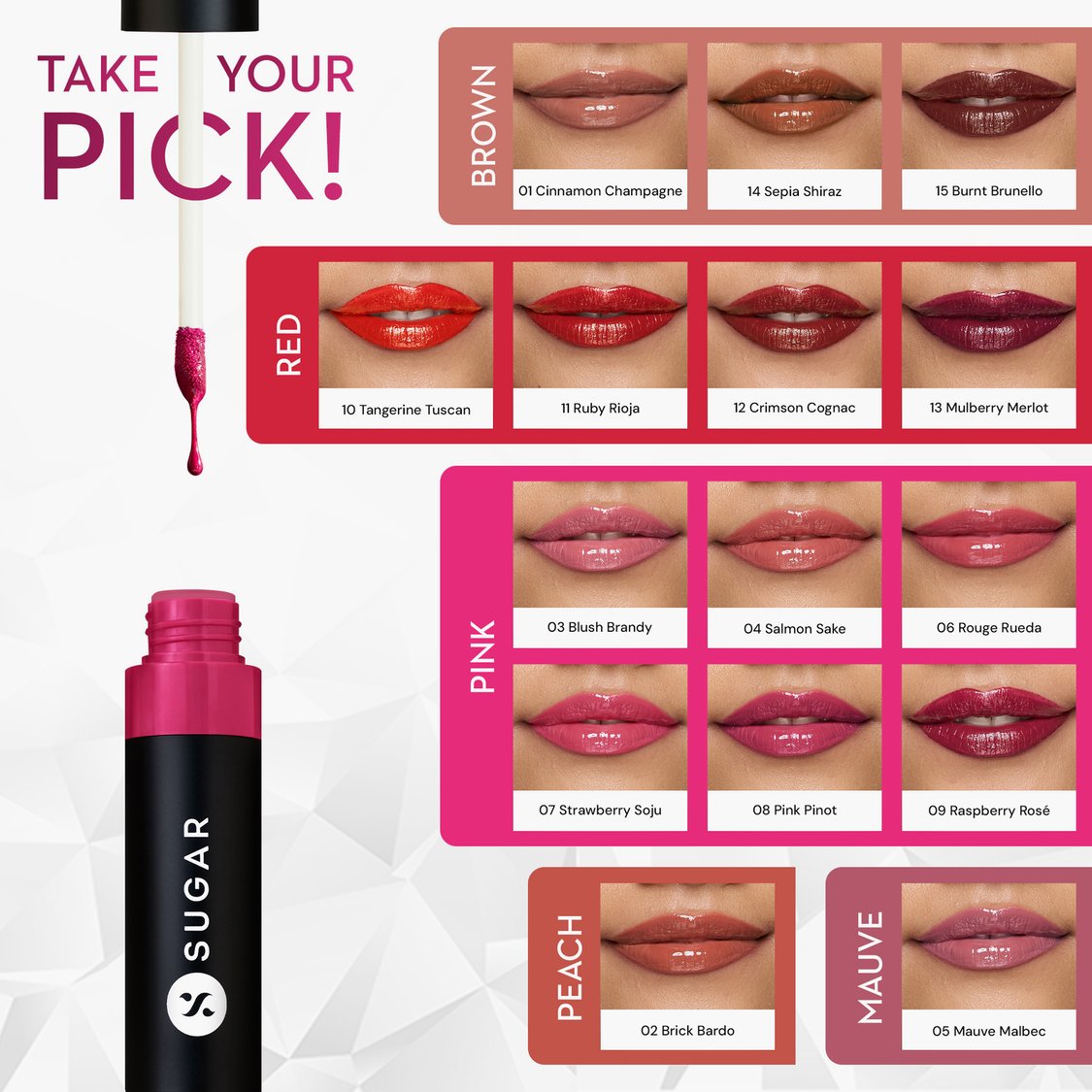 Buy SUGAR Partner In Shine Transferproof Lip Gloss - 02 Brick Bardo ...