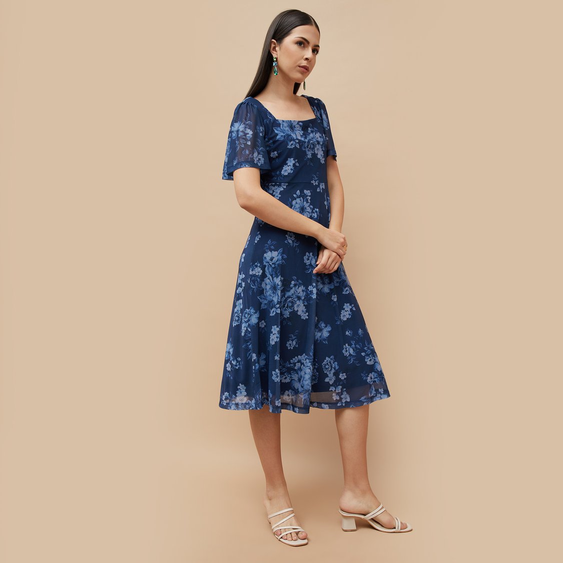 Buy CODE Floral Print A-Line Dress from CODE at just INR 2199.0