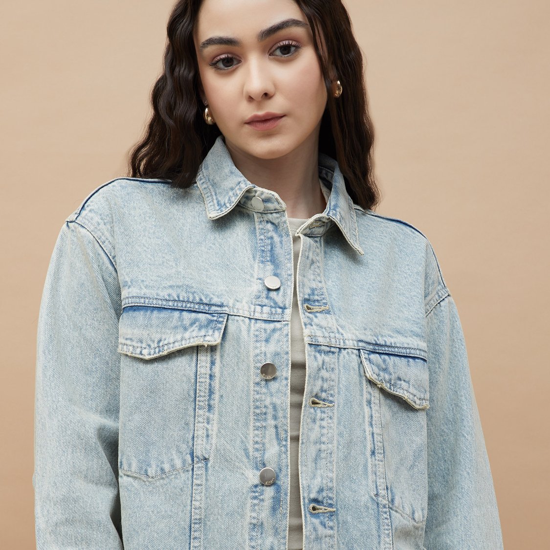 Buy GINGER Washed Denim Shirt from Ginger at just INR 1299.0