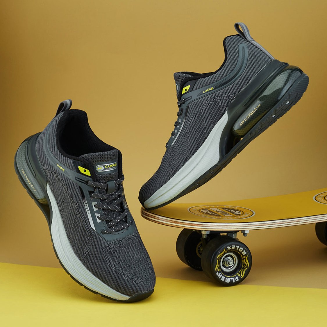 Buy CAMPUS Canva Knitted Lace-Up Running Shoes from Campus at just INR ...