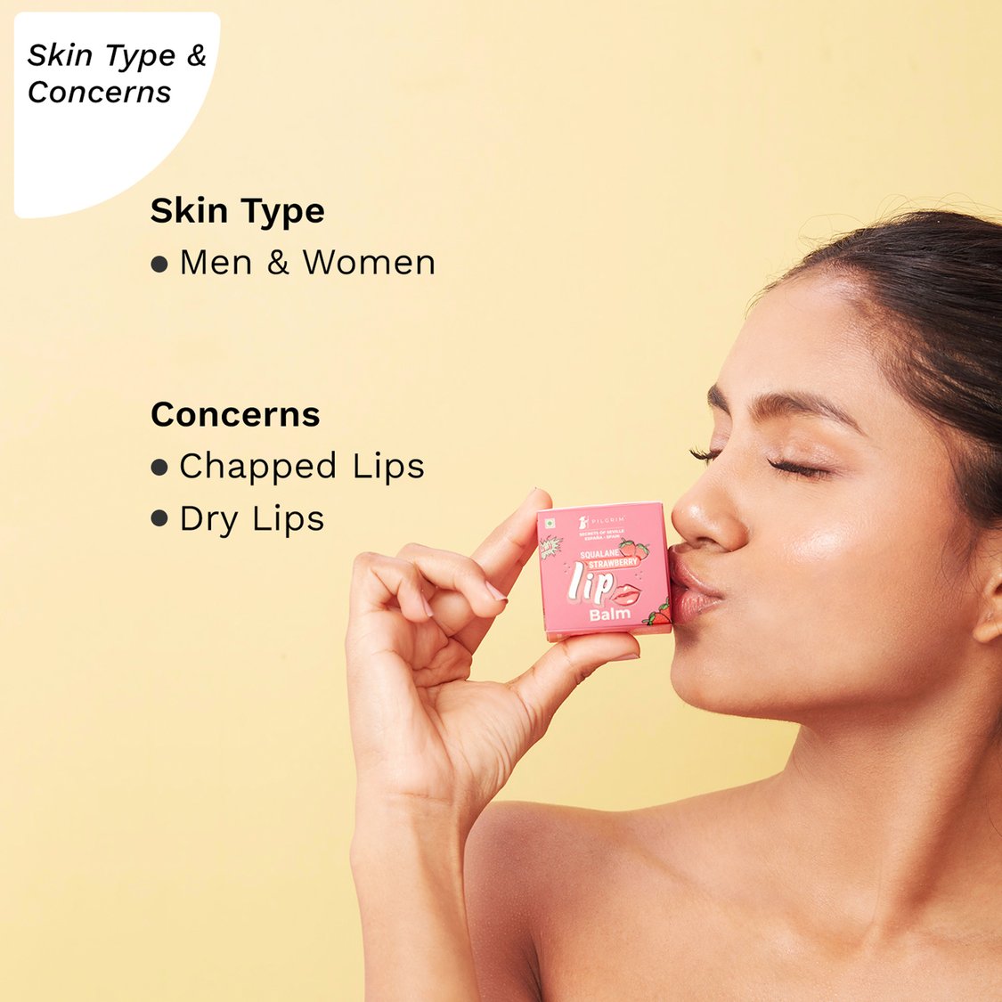 Buy PILGRIM Squalane Strawberry Lip Balm - 8gm from Pilgrim at just INR ...