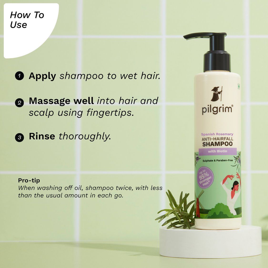 Buy PILGRIM Spanish Rosemary Anti-Hair Fall Shampoo - 200ml from ...