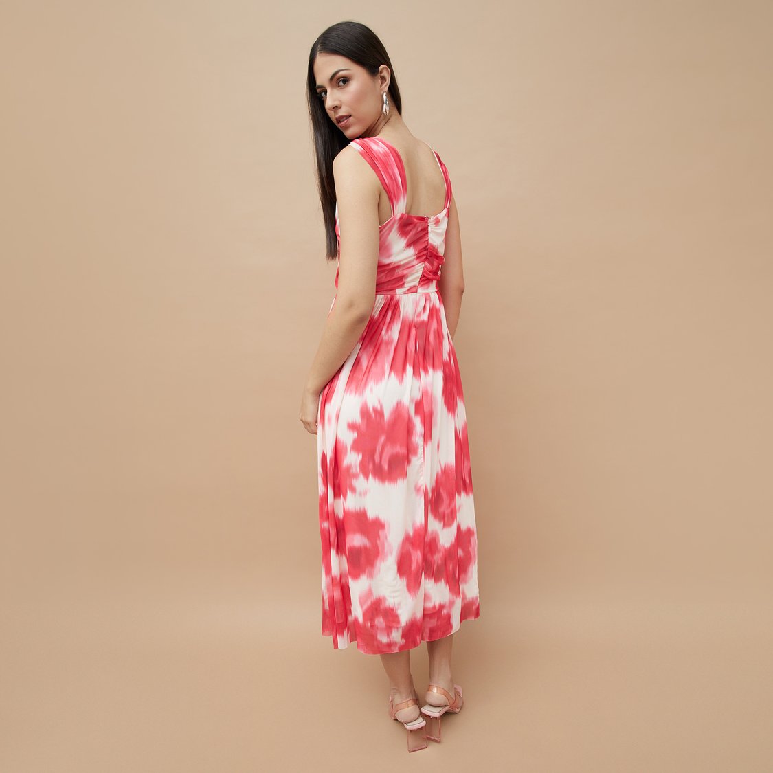 Buy CODE Floral Print Fit & Flare Dress from CODE at just INR 2799.0