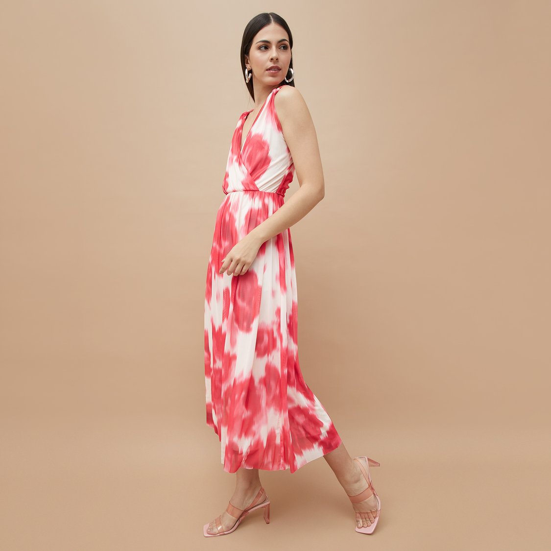 Buy CODE Floral Print Fit & Flare Dress from CODE at just INR 2799.0