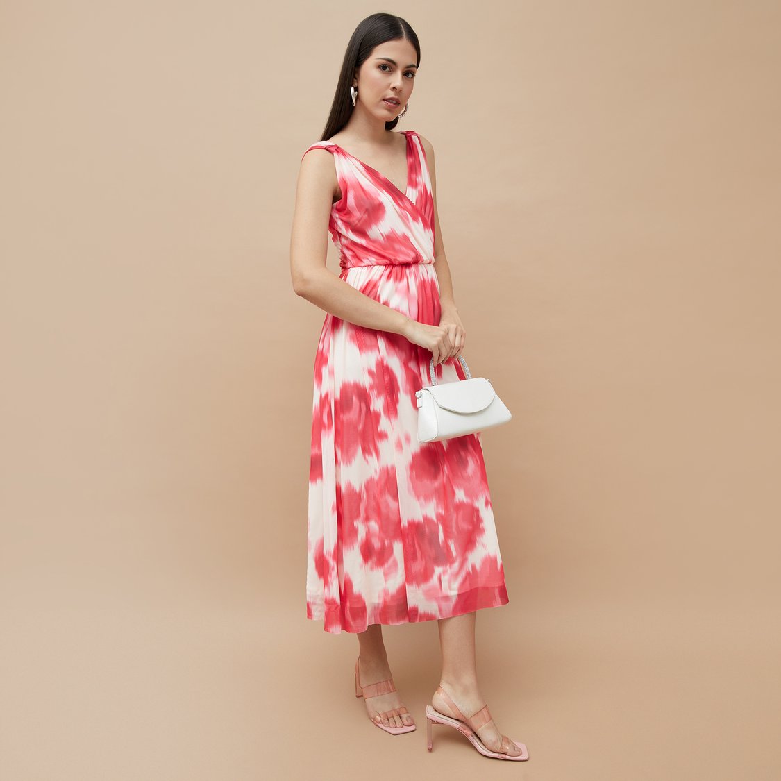 Buy CODE Floral Print Fit & Flare Dress from CODE at just INR 2799.0