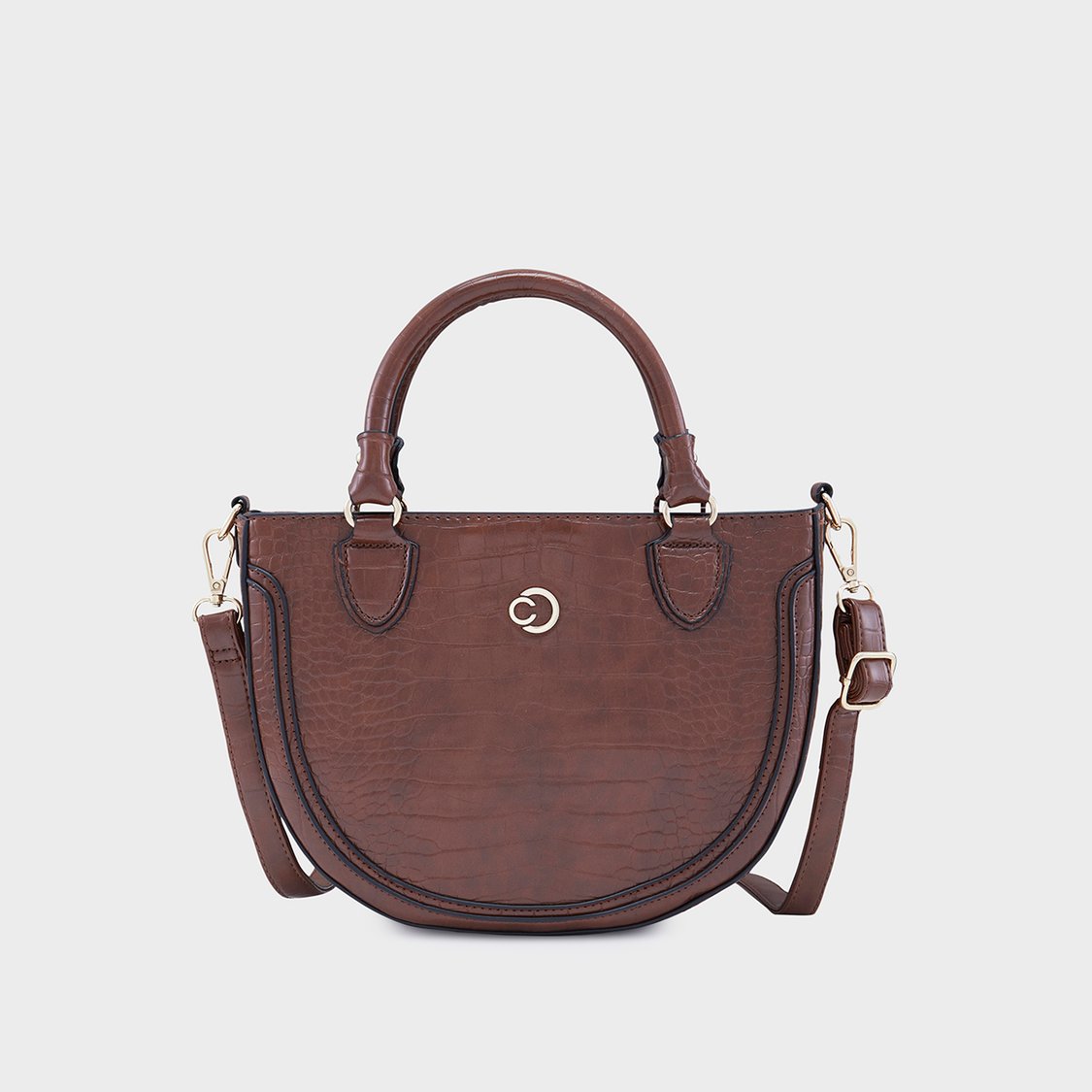 Buy CAPRESE Nicole Croc-Textured Handheld Bag from Caprese at just INR ...