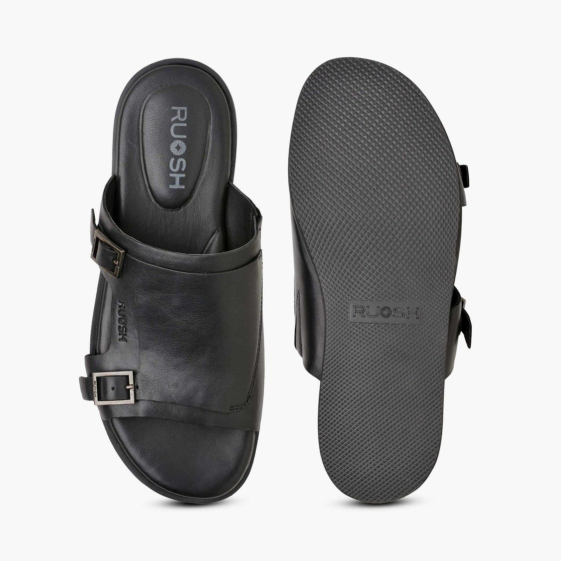 Buy RUOSH The Harvey Solid Monk Strap Sandals from Ruosh at just INR 4990.0