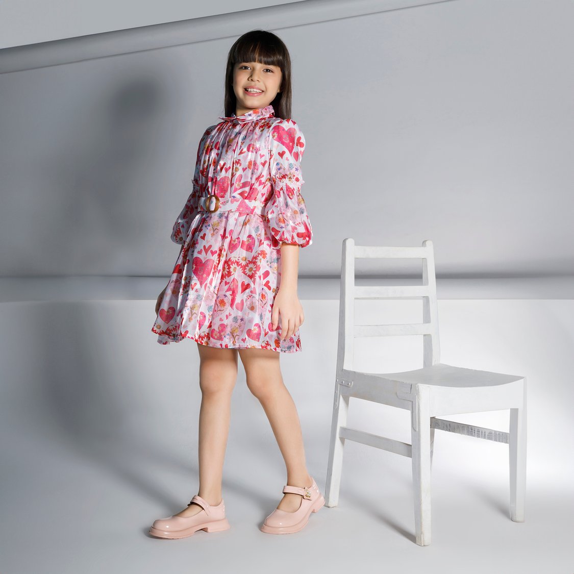 Buy PEPPERMINT Heart Print A-line Dress from Peppermint at just INR 3099.0