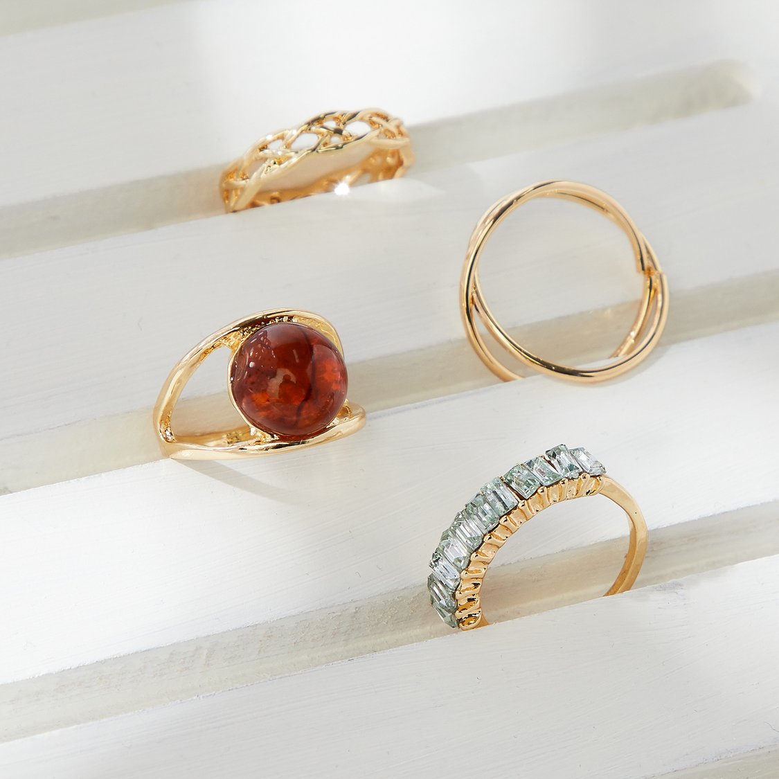 Buy GINGER Assorted Rings - Pack of 4 from Ginger at just INR 349.0