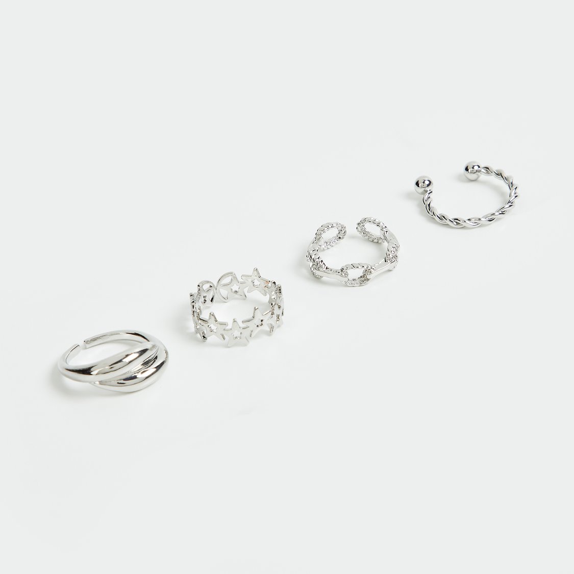 Buy GINGER Assorted Adjustable Rings - Pack of 4 from Ginger at just ...