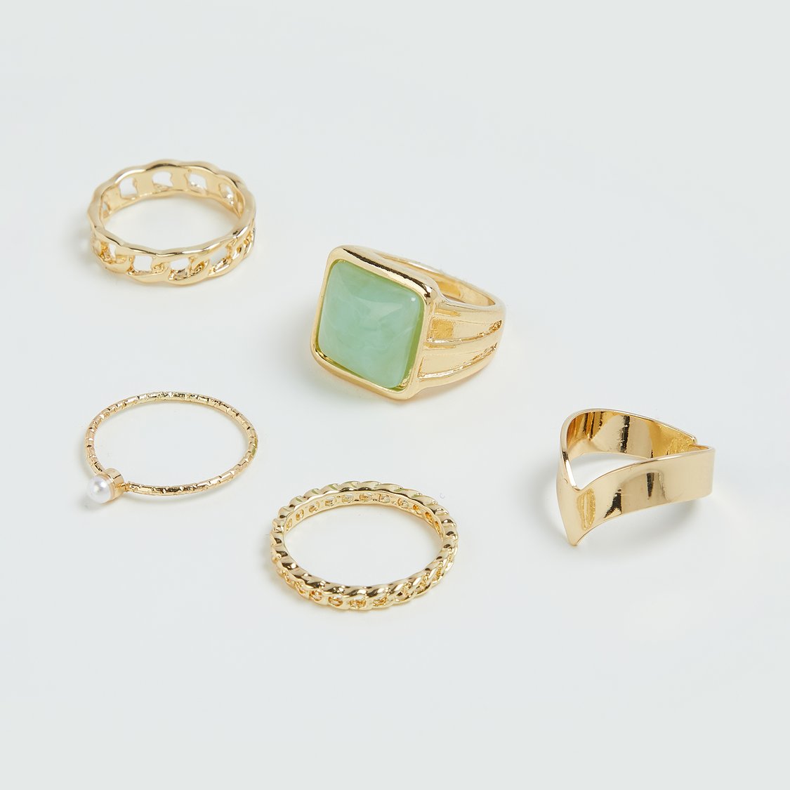 Buy GINGER Assorted Rings - Pack of 5 from Ginger at just INR 399.0