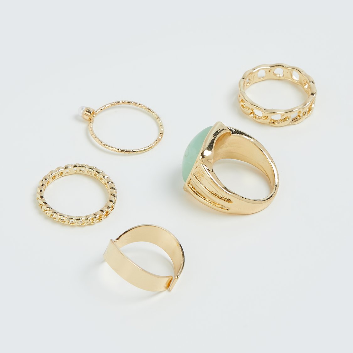 Buy GINGER Assorted Rings - Pack of 5 from Ginger at just INR 399.0