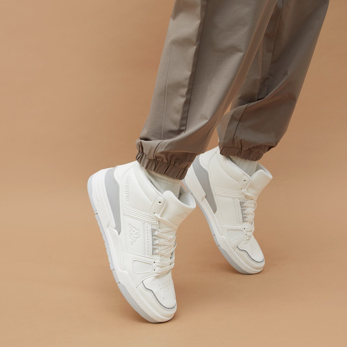 Buy KAPPA Panelled High Top Sneakers from Kappa at just INR 3699.0