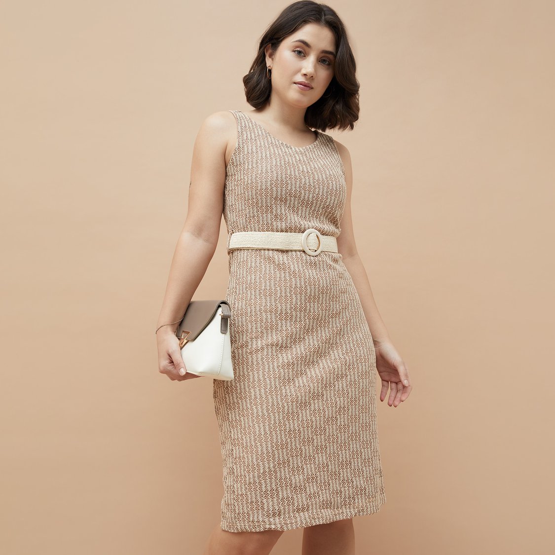 Buy CODE Patterned Knit Sheath Dress from CODE at just INR 2199.0