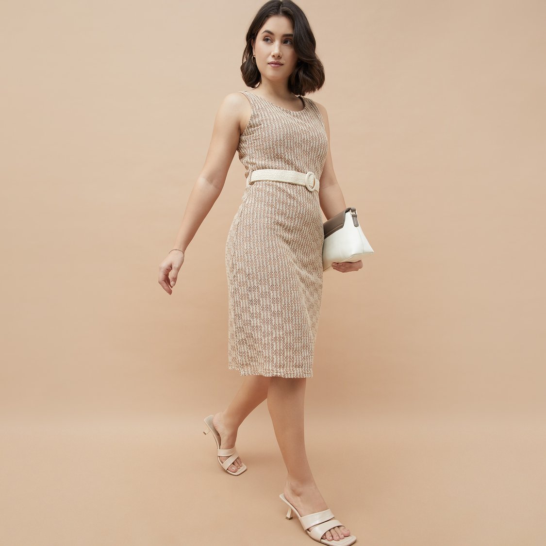 Buy CODE Patterned Knit Sheath Dress from CODE at just INR 2199.0