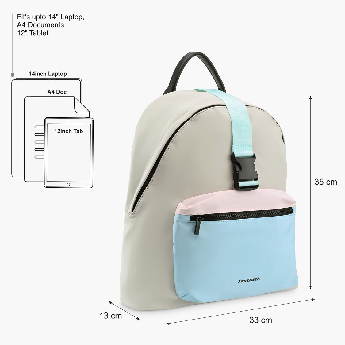 Buy FASTRACK Colourblocked Laptop Backpack from Fastrack at just INR 3695.0