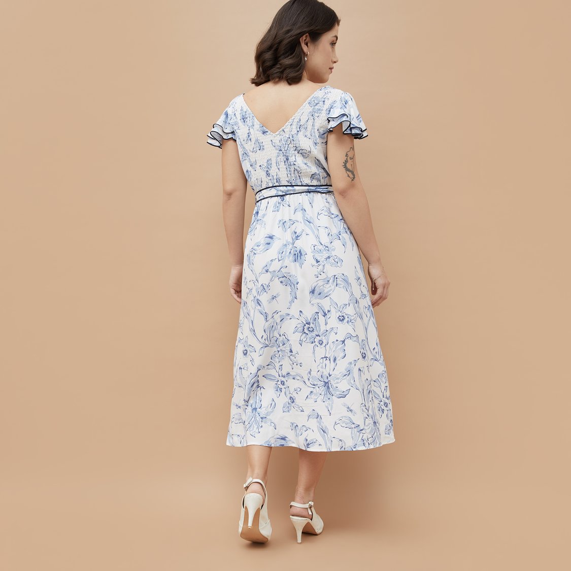 Buy CODE Floral Print Midi Dress from CODE at just INR 2499.0