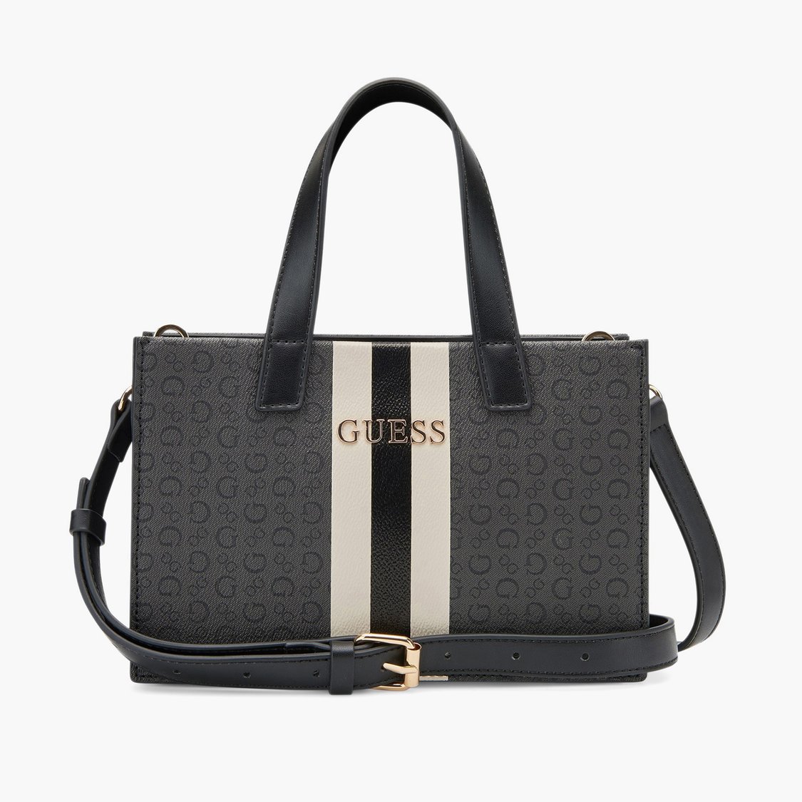 Buy GUESS Ines Monogram Print Shoulder Bag from Guess at just INR 7500.0