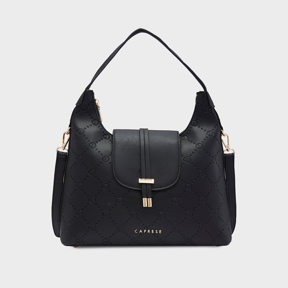 Buy CAPRESE Logo Debossed Hobo Bag from Caprese at just INR 2999.0