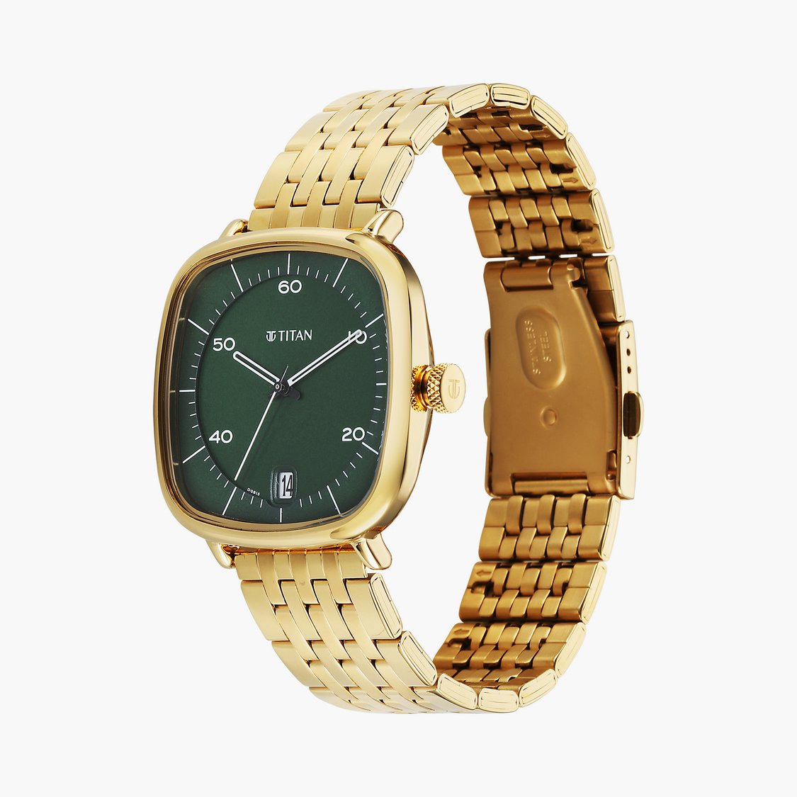 Buy TITAN Neo Curve Analog Watch - 1885YM02 from Titan at just INR 6995.0