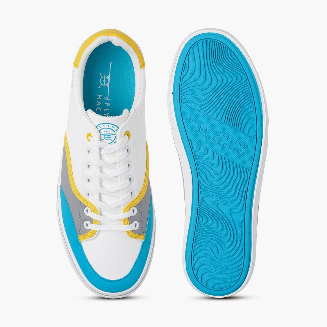 Buy FLYING MACHINE Reeno Colourblock Low Top Sneakers from Flying ...