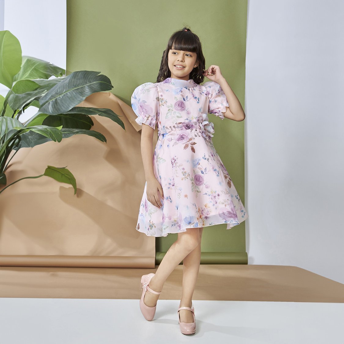Buy PEPPERMINT Girls Floral Print A-line Dress from Peppermint at just ...