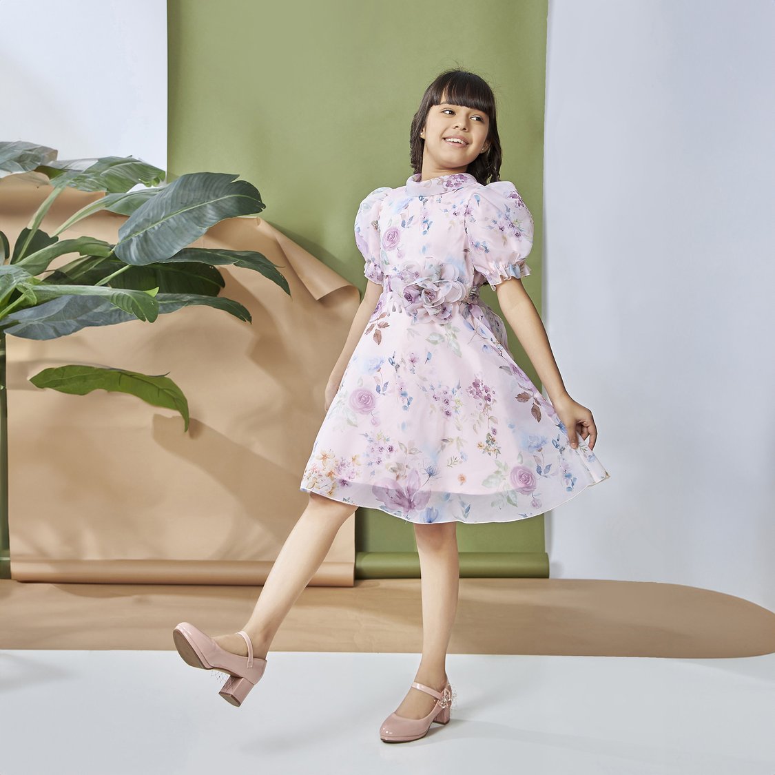 Buy PEPPERMINT Girls Floral Print A-line Dress from Peppermint at just ...