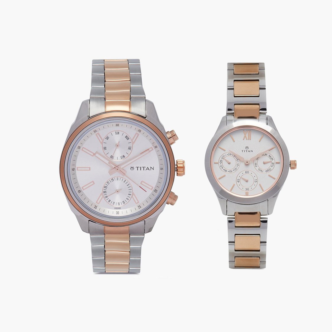 Buy TITAN Bandhan Couple Multifunction Watch Set - NT17332570KM01 from ...